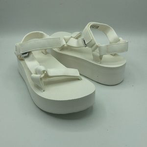 Teva | Shoes | Teva Ws Universal Flatform Bright White Sandals | Poshmark
